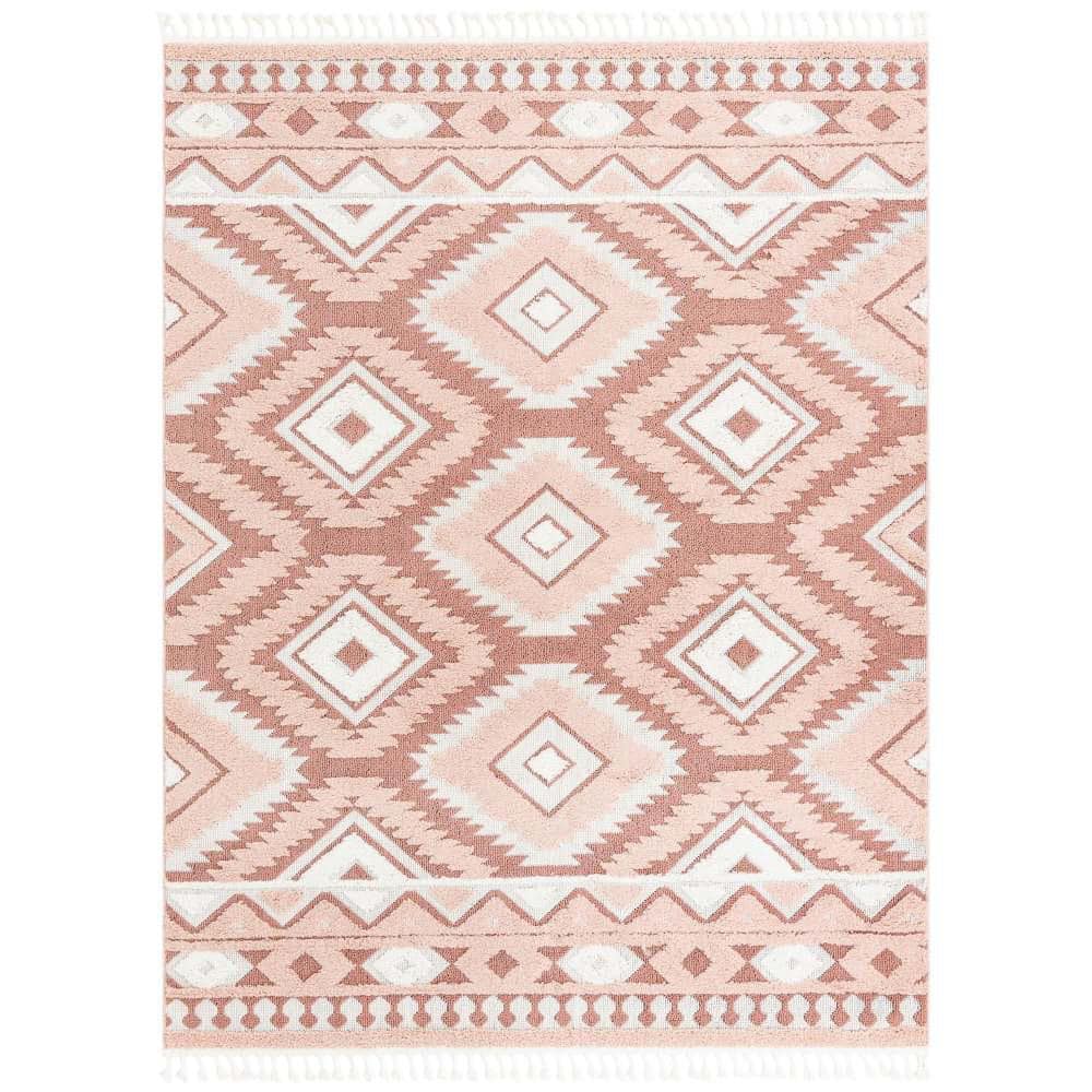 Unique Loom Boho Gigi Pink 7 ft. 10 in. x 10 ft. Area Rug 3188710 - The ...