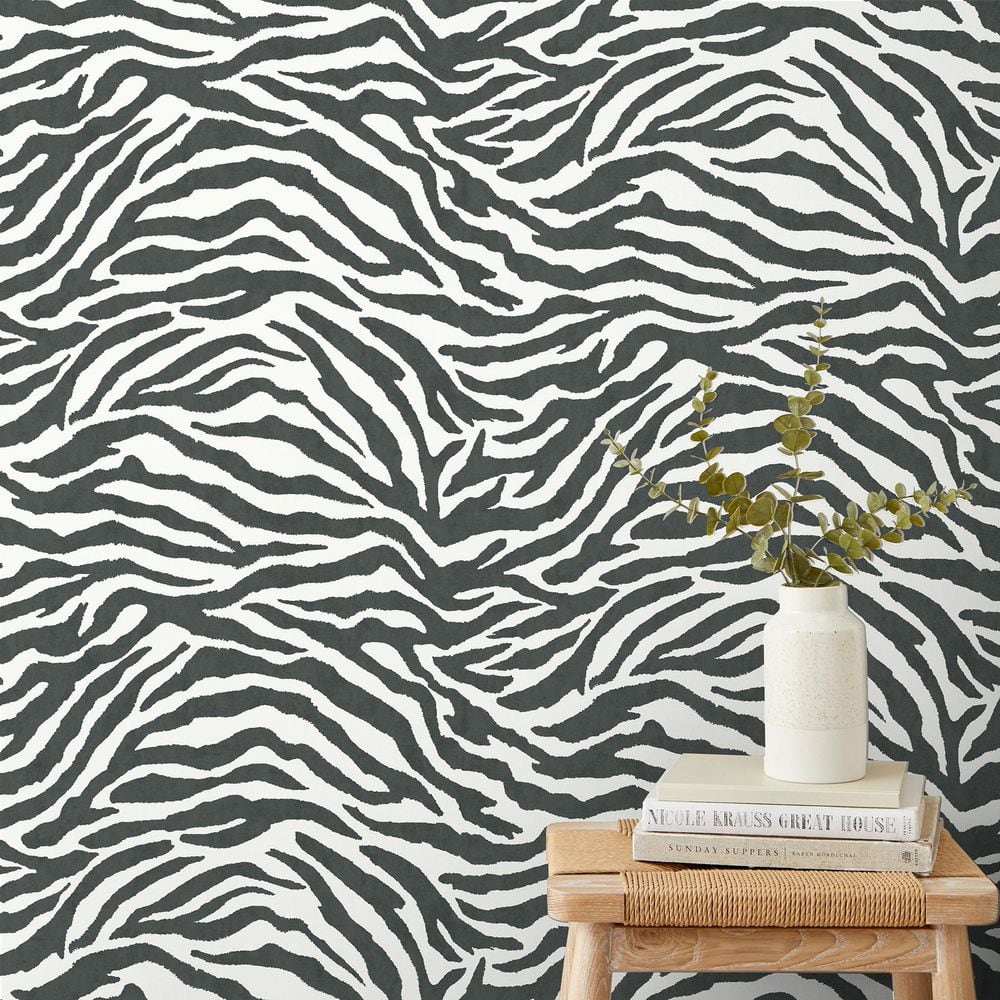 Fine Decor Shoshana Black Modern Zebra Wallpaper Sample FD43801SAM ...