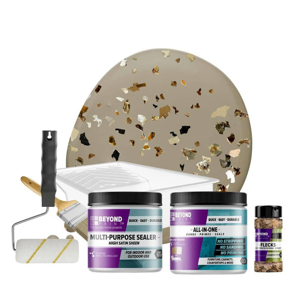 BEYOND PAINT BEYOND PAINT Pebble Flat Countertop Kit with Oxford Bronze ...