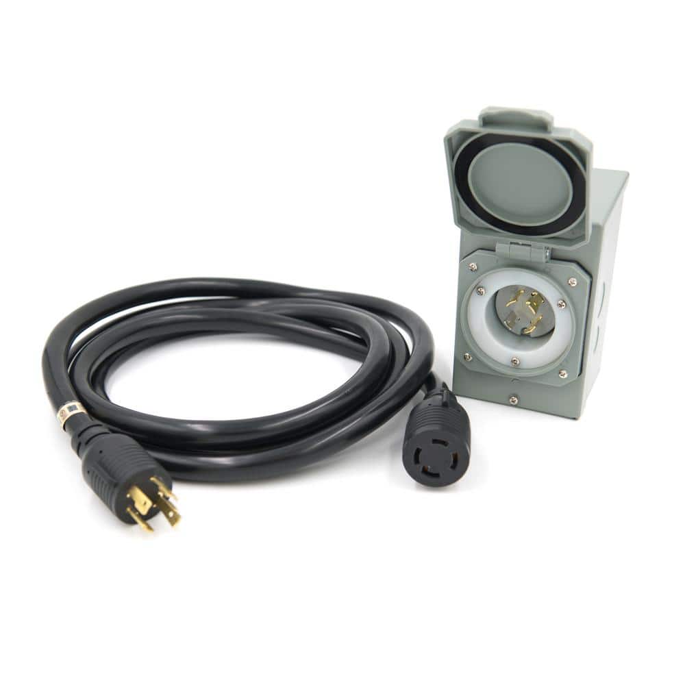 NATURE'S GENERATOR 30 Amp 250-Volt NEMA L14-30P Inlet Box and 10 ft ...