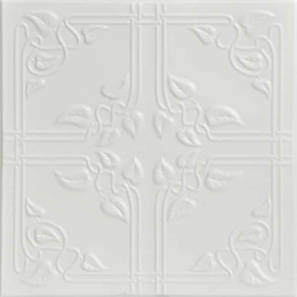 A La Maison Ceilings Bead Board Country White 1.6 ft. x 1.6 ft ...