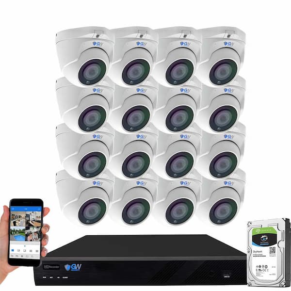 GW Security 16-Channel 8MP 4TB NVR Security Camera System 16 Wired ...