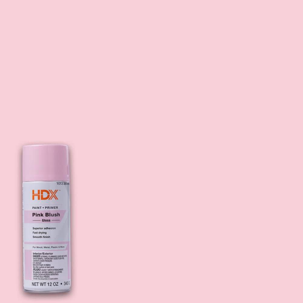 HDX 12 oz. Gloss Blush Pink Paint and Primer Spray Paint 680036 - The ...