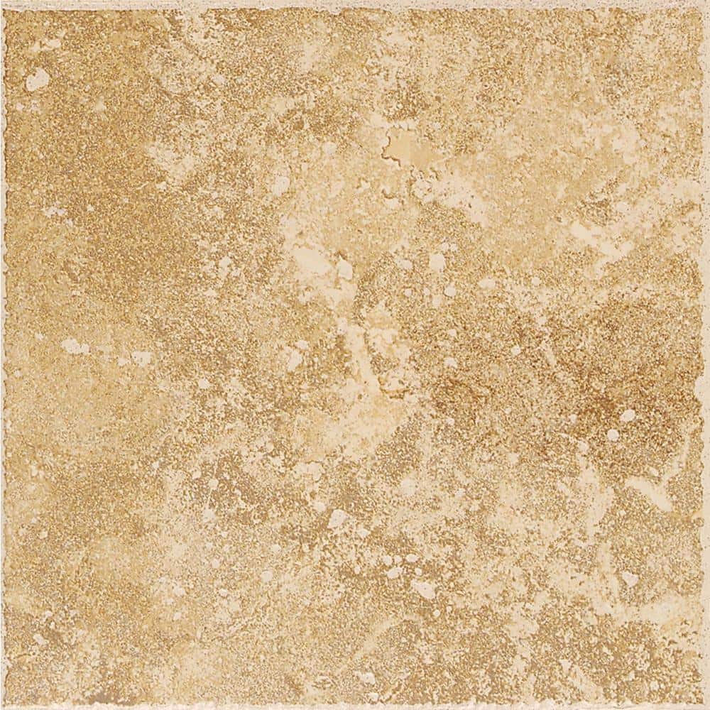 Daltile Tuscany 6-1/2 in. x 6-1/2 in. Gold Porcelain Floor and Wall ...