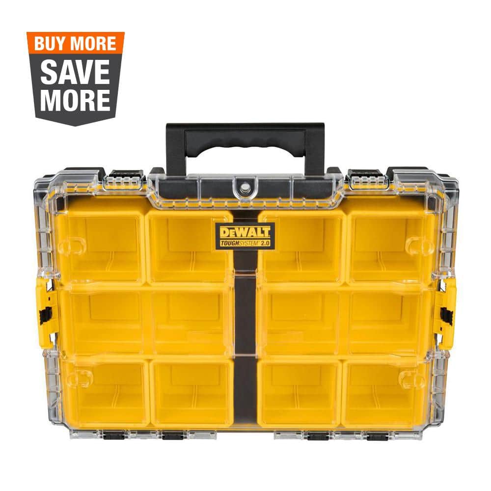 DEWALT TOUGHSYSTEM 2.0 10-Compartment Deep Small Parts Organizer ...