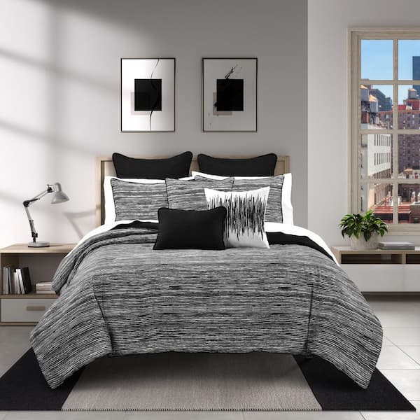 J QUEEN NEW YORK INC Dalton Black Polyester King/Cal King 3-Piece ...