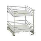 14.5 in. Dual Slide 2-Tier Standard Organizer in Chrome with White ...