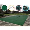 Water Warden 14 ft. x 28 ft. Rectangle Green Solid In-Ground Safety ...