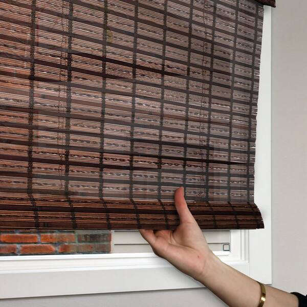 Chicology Natural Woven Top Down Bottom Up Cordless Bamboo Roman Shades ...