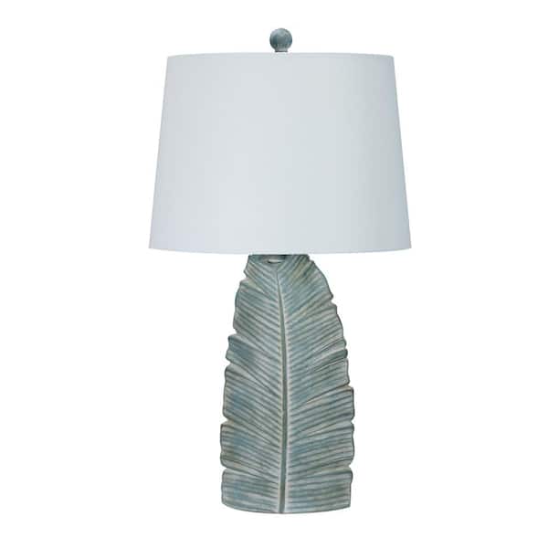 Fangio Lighting 26 in. Casual Blue Indoor Table Lamp with Decorator ...