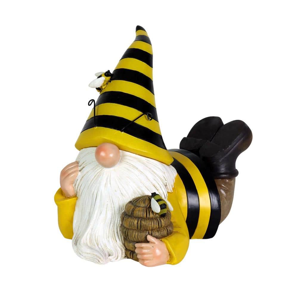 Exhart Solar Beekeeper with Beehive, 5.5 in. x 8.5 in. Gnome Garden ...