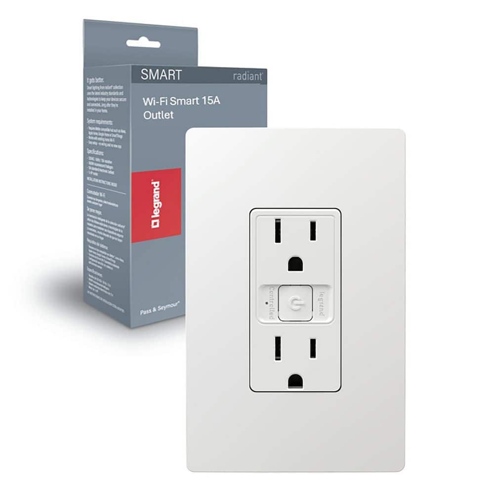 Legrand Radiant Smart Matter-Enabled 15A Duplex Outlet with Wi-Fi ...