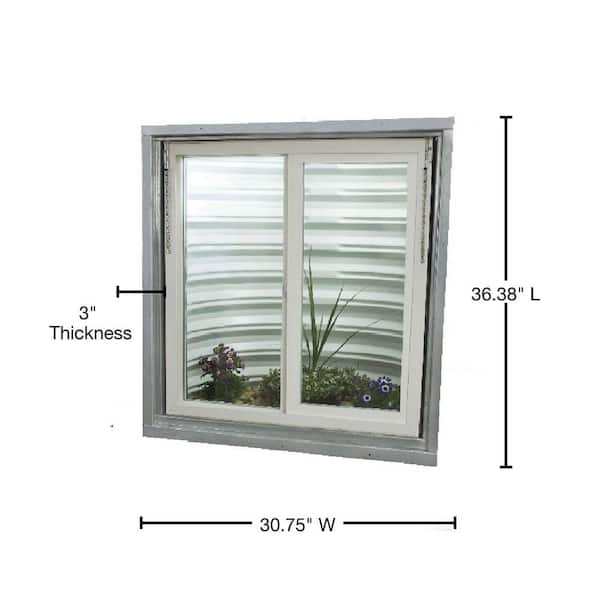 TAFCO WINDOWS 31 in. x 36.5 in. White Double-Pane Left-Hand Vinyl ...