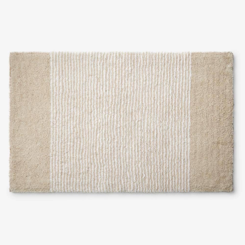 The Company Store Company Cotton Striped 24 in. x 17 in. Jute Bath Rug ...