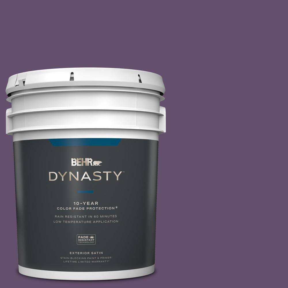 BEHR DYNASTY 5 gal. #660D-7 Blackberry Farm Satin Enamel Exterior Stain ...