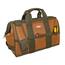 BUCKET BOSS Gatemouth 20 in. Tool Bag in Brown and Green with 36 ...