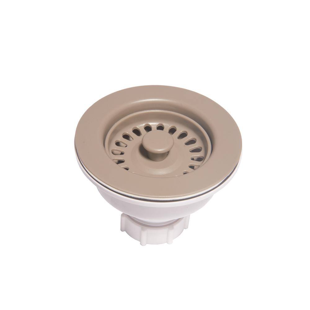 Glacier Bay Stonehaven 3.5 in. Plastic Kitchen Sink Strainer in Stone ...