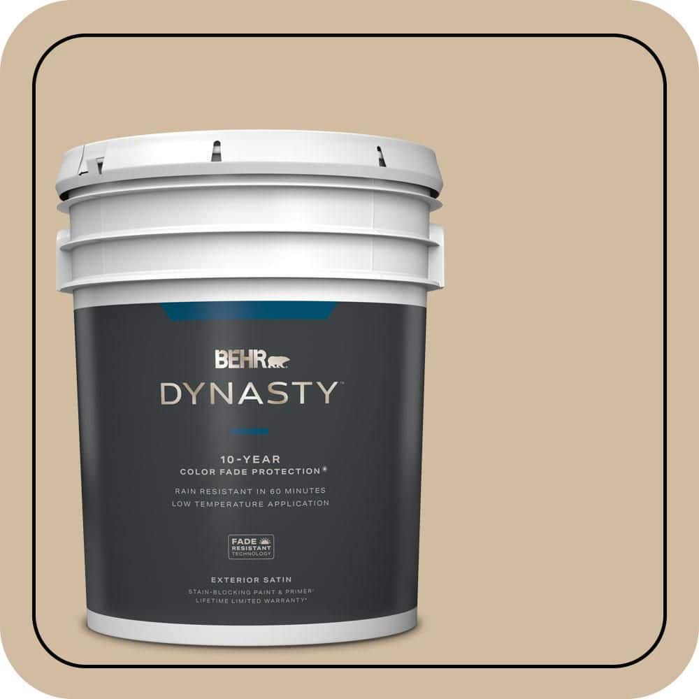 BEHR DYNASTY 5 gal. #N270-3 Coco Satin Enamel Exterior Stain-Blocking ...
