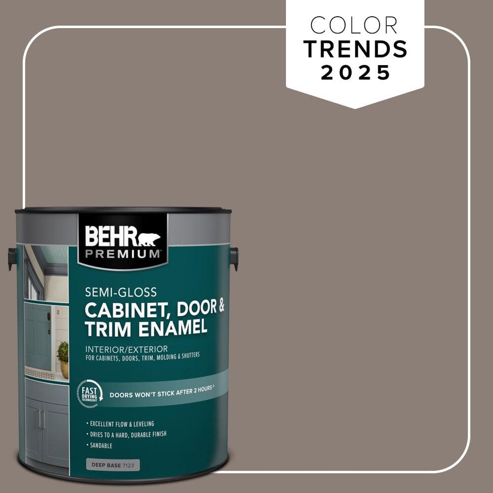 BEHR PREMIUM 1 gal. #HDC-NT-27B Wild Truffle Semi-Gloss Enamel Interior ...