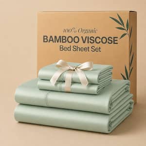 LDC LUX DECOR COLLECTION 4-Piece White 100% Bamboo California King ...