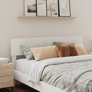 AFI Orlando Walnut Brown Queen Modern Solid Wood Panel Headboard ...