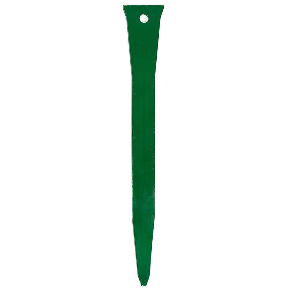 Vigoro 1 ft. Green Steel Landscape Edging Stake 867236 - The Home Depot