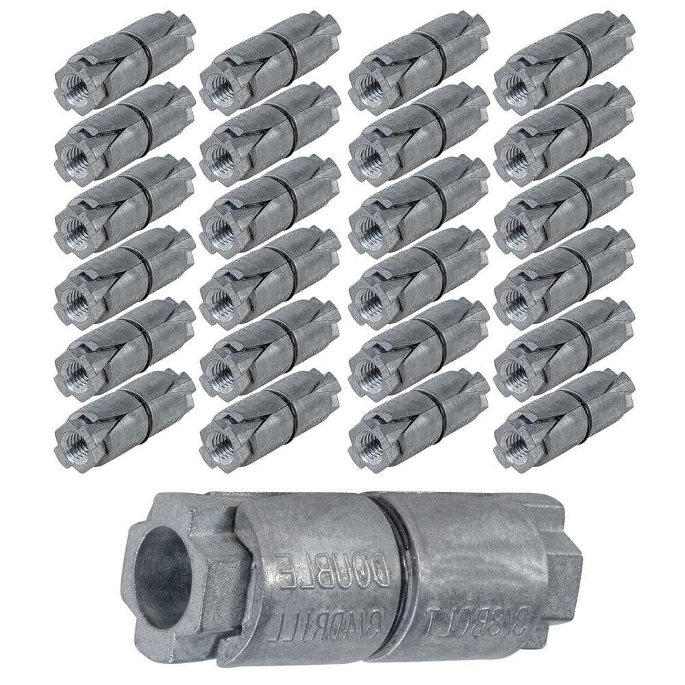 PLUMBFLEX 1/2 in. Double Expansion Shield, Zinc (24-Pack) Z12-ADX - The ...