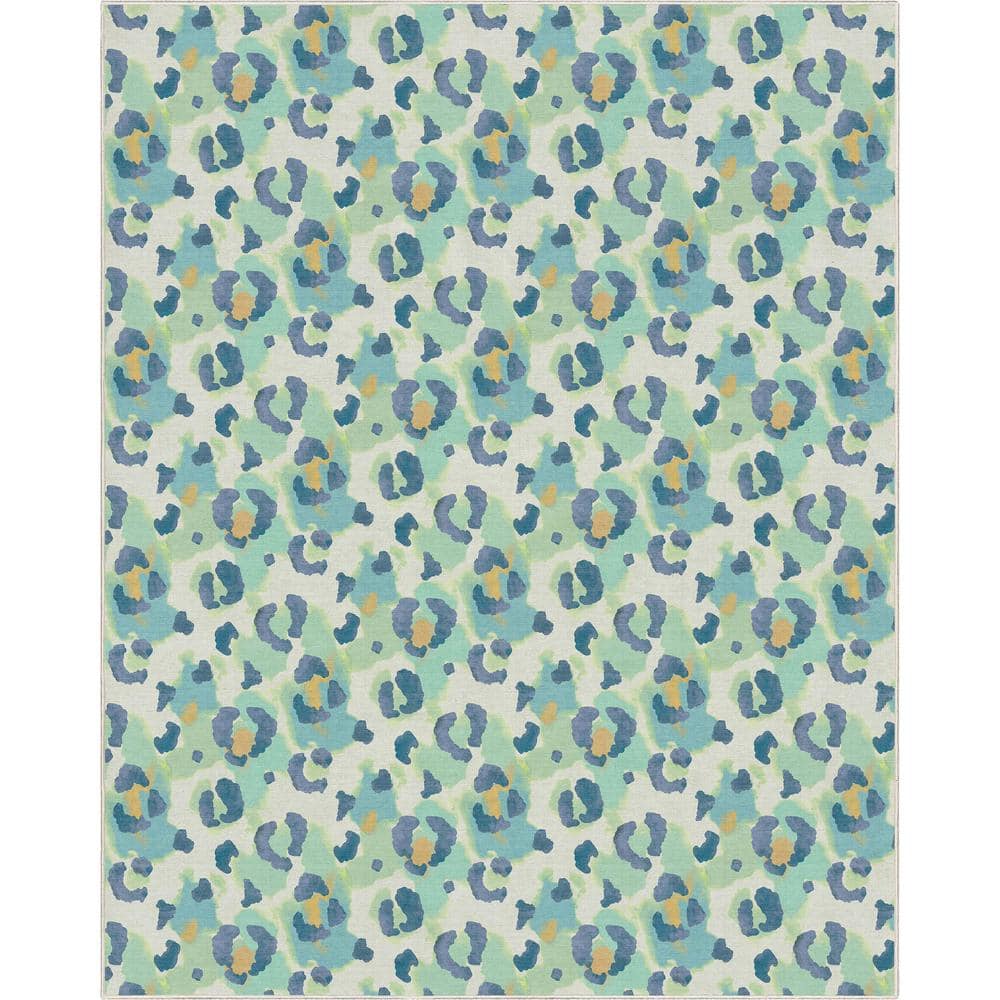 Well Woven Green Beige 7 ft. 10 in. x 9 ft. 10 in. Animal Prints ...