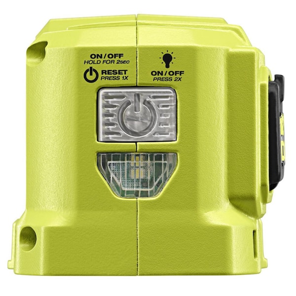 RYOBI 18V ONE+ 120-Watt Portable Battery Inverter Power Source with 12 ...