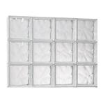 TAFCO WINDOWS 31 in. x 21.25 in. x 3.125 in. Wave Pattern Solid Glass ...