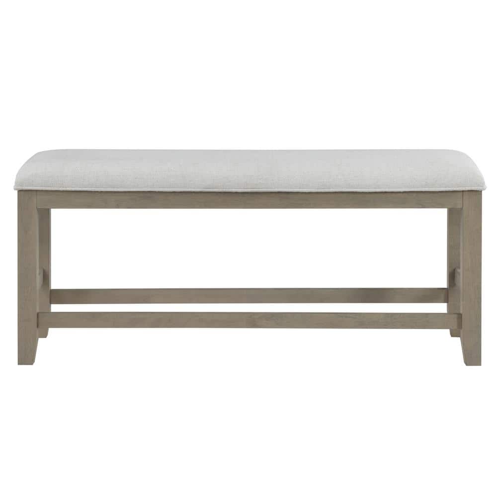 Steve Silver Lily Counter Height Gray Cushioned Dining Bench 54 in ...