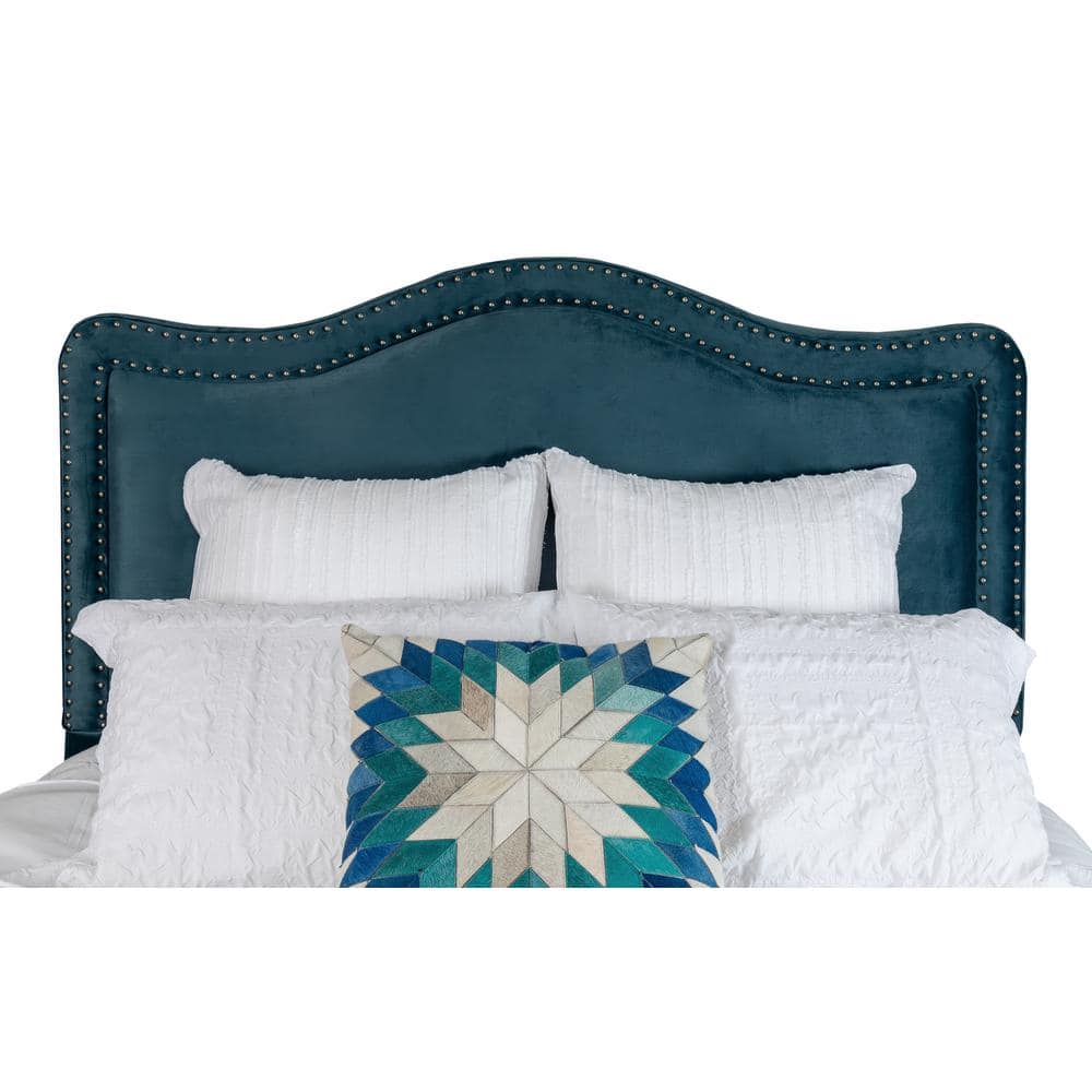Leffler Home Vivian Upholstered Queen Headboard in Chantel Teal 11000 ...
