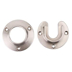 Everbilt 1-3/8 in. Satin Nickel Metal Pole Sockets (2-Pack) 18651 - The ...