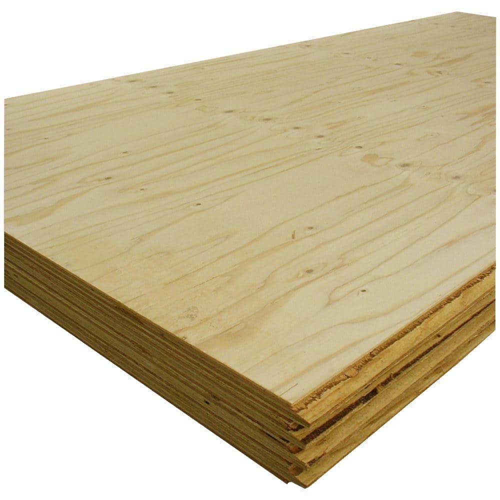 23/32 in. x 4 ft. x 8 ft. Southern Yellow Loblolly Pine Tongue and Groove Sub-Floor Sanded ...