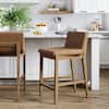 Nathan James Gracie 24 in. Modern Counter Height Bar Stool with Back ...
