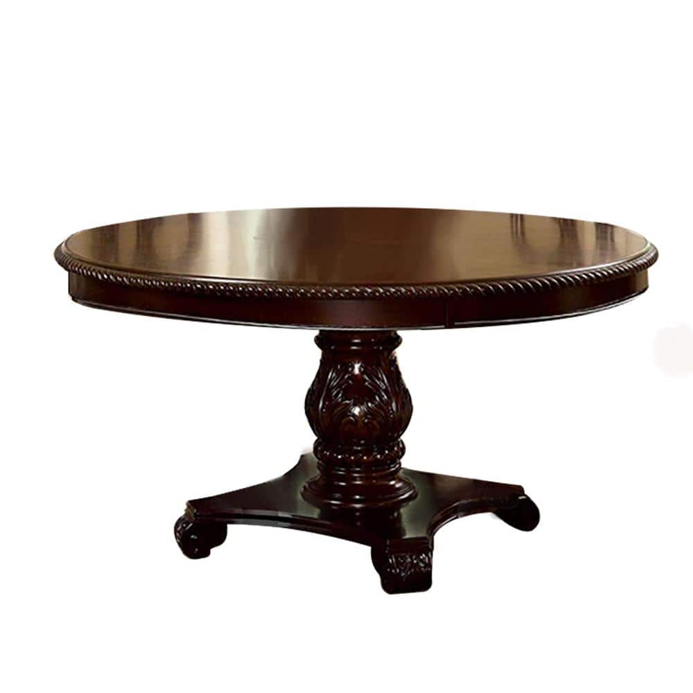 William's Home Furnishing Bellagio Brown Cherry Round Dining Table ...