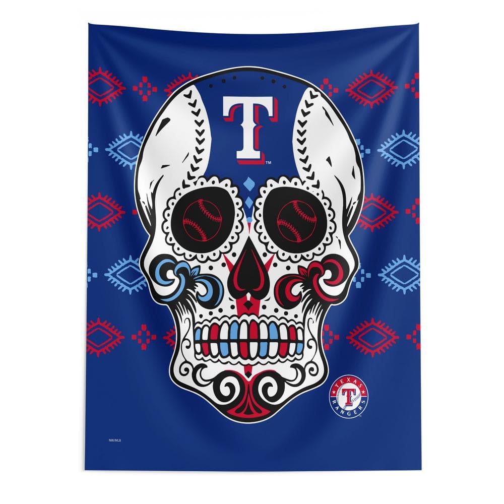 THE NORTHWEST GROUP MLB Rangers Candy Skull Printed Wall Hanging ...