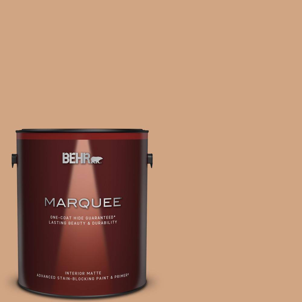 BEHR MARQUEE 1 gal. #260F-4 Sunset Beige Matte Interior Paint & Primer ...
