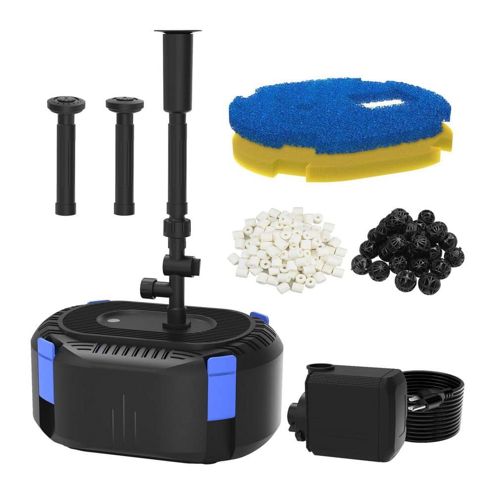 Oyezvary 200-350 Gal Outdoor Pond Filter with 3 Spray Patterns ...