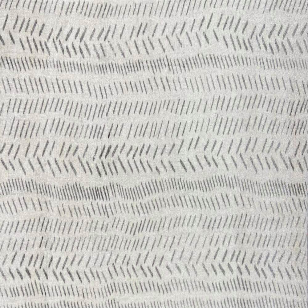 Studio 67 Serengeti 2.29 ft x 6.25 ft Cream and Gray Simple Lines ...