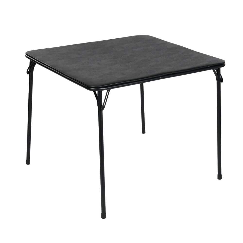 Homy Casa FERN Modern Square Black Plastic Tabletop Folding Table 33.5 ...