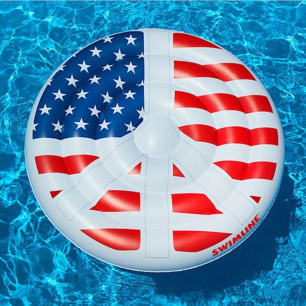 Swimline Americana Peace Island Extra Large Pool Float 90536 - The Home ...