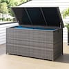 CORVUS 202 Gallon Dark Gray Resin Wicker Storage Deck Box THC300143 ...