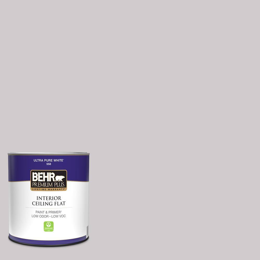 BEHR PREMIUM PLUS 1 qt. #MQ3-28 Rock Crystal Ceiling Flat Interior ...