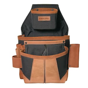 FIRM GRIP Build-A-Rig Hybrid Leather/Nylon Carpenter Tool Pouch 1FG ...