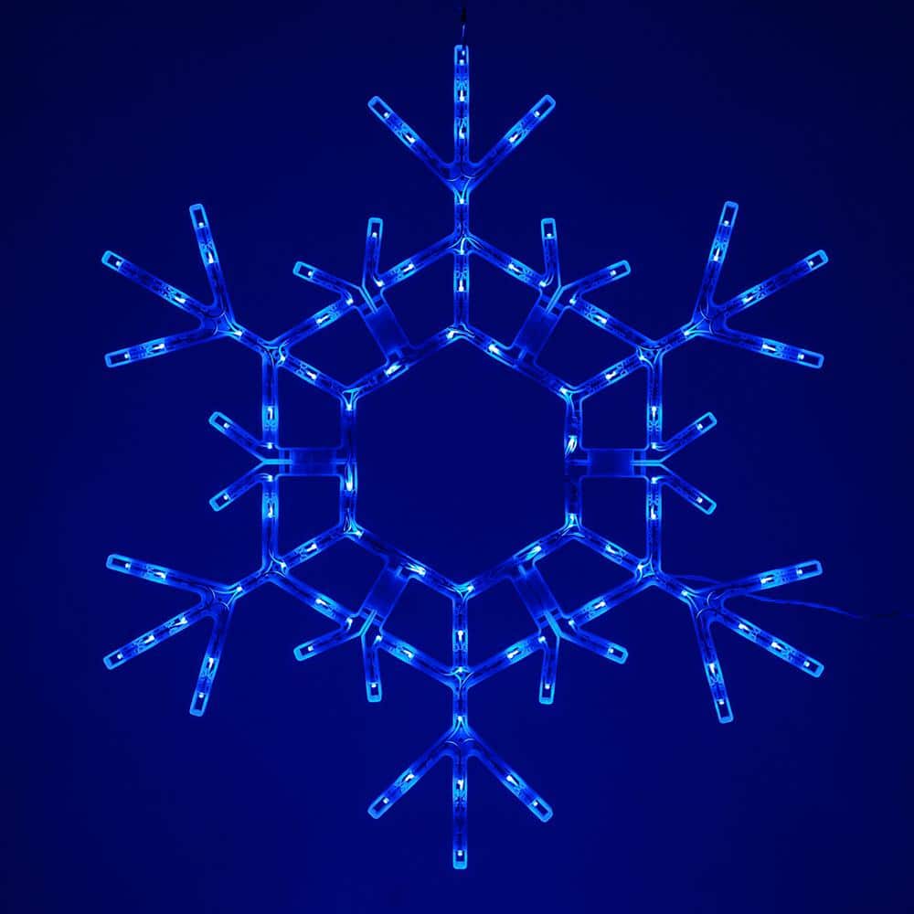 Kringle Traditions 36 in. 105-Light LED Blue Folding Snowflake ...