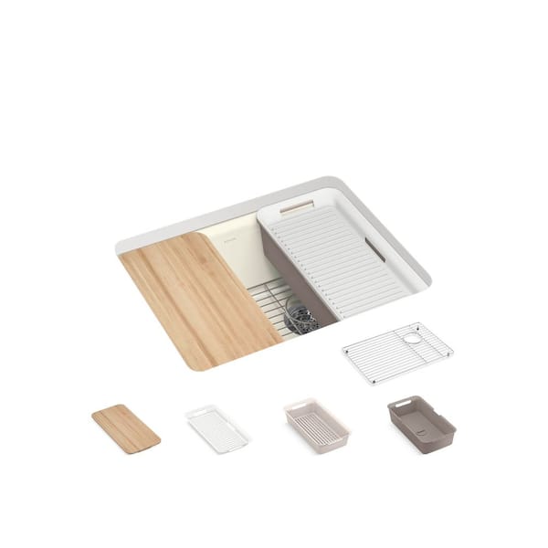 KOHLER Riverby 25 in. Undermount Single Bowl Cast Iron Workstation ...