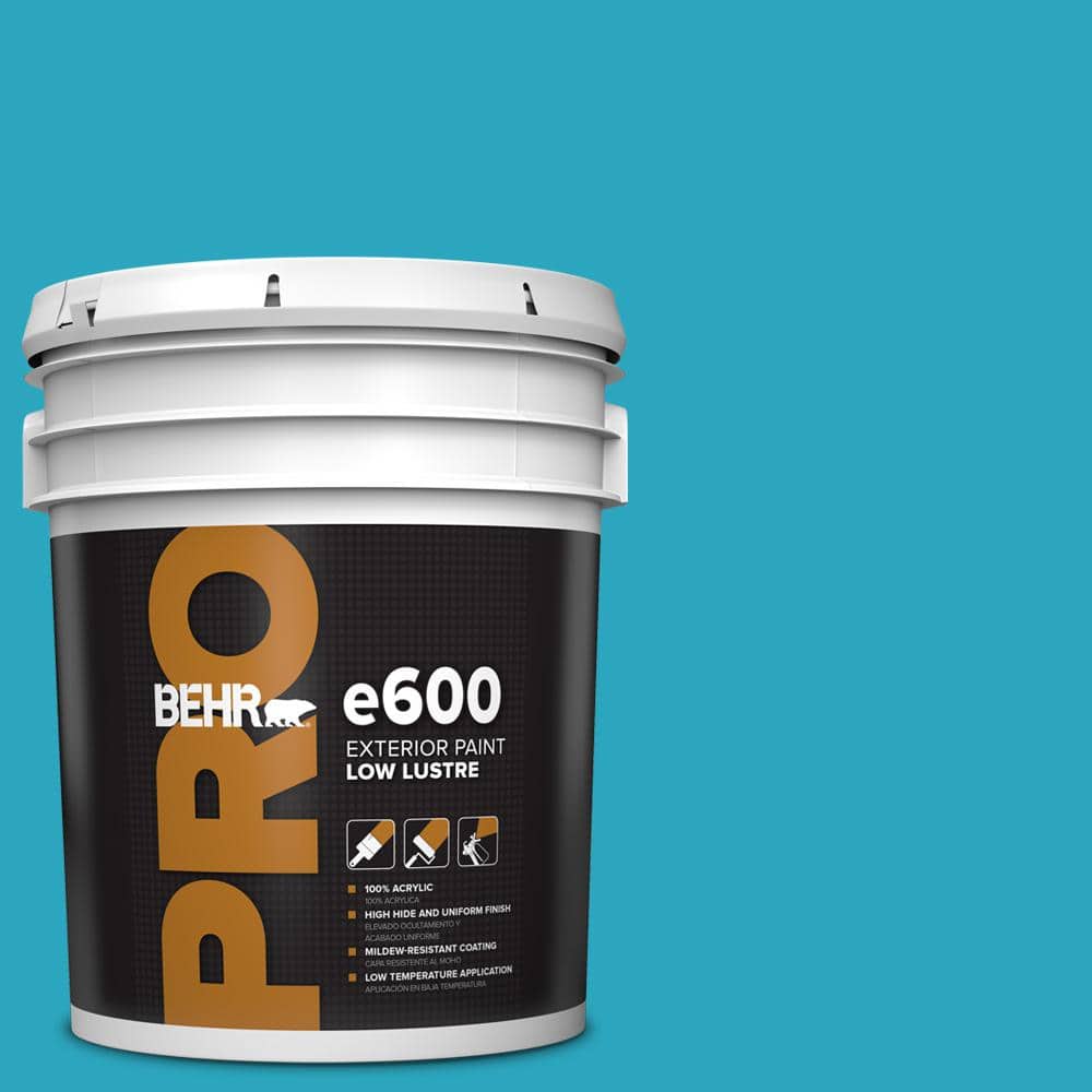BEHR PRO 5 gal. #MQ4-52 Gulf Waters Low Luster Exterior Paint PR62305 ...