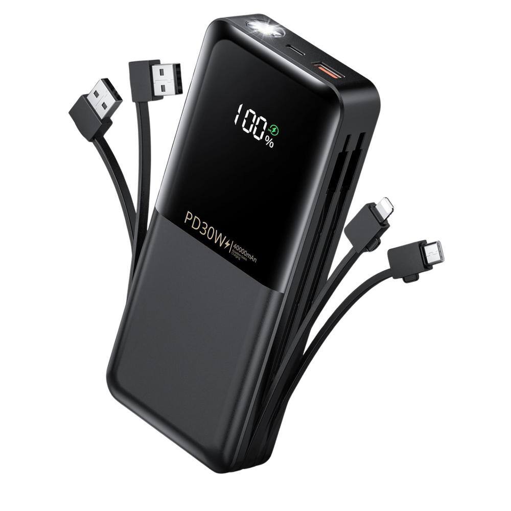 Etokfoks 40000mAh Portable Charger Power Bank, 30W Fast Charging, Built ...