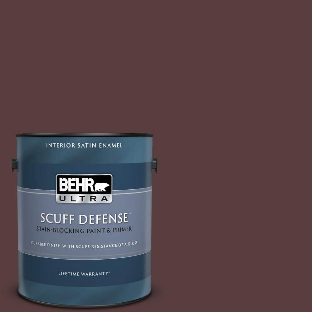 BEHR ULTRA 1 gal. #PPU1-02 Divine Wine Extra Durable Satin Enamel ...